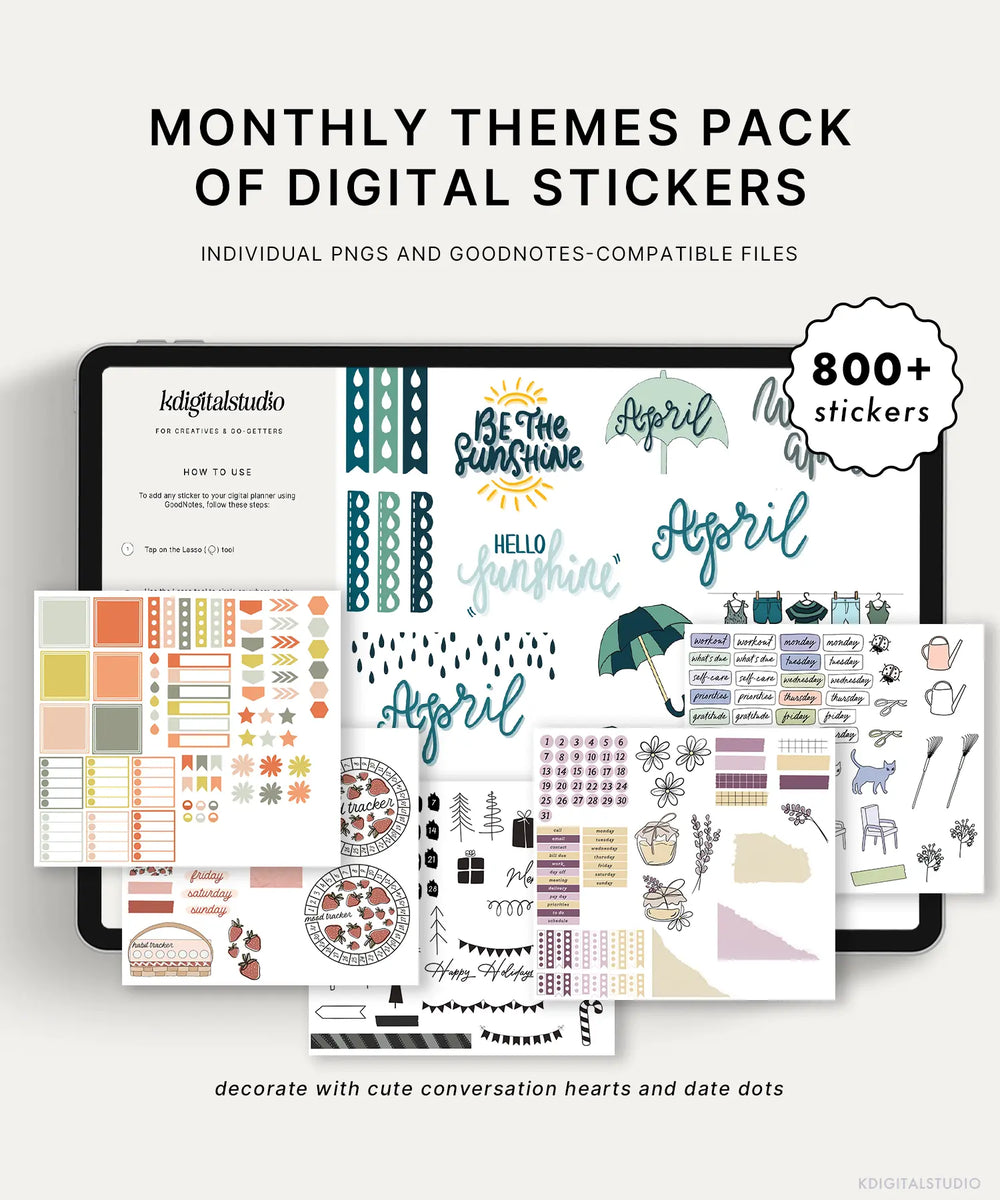 Monthly Themes Sticker Pack – KDigitalStudio