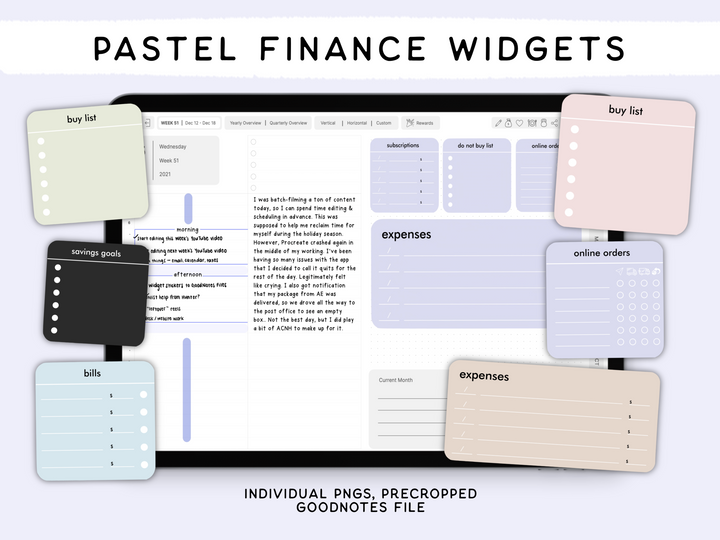 Pastel Planning Widgets – KDigitalStudio