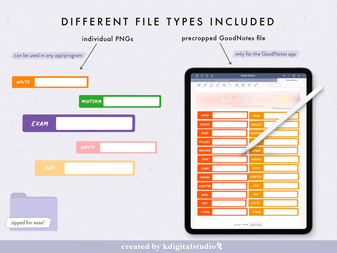 Student Tab Digital Stickers – KDigitalStudio